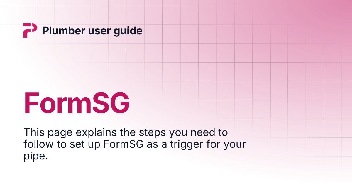 FormSG | Plumber user guide